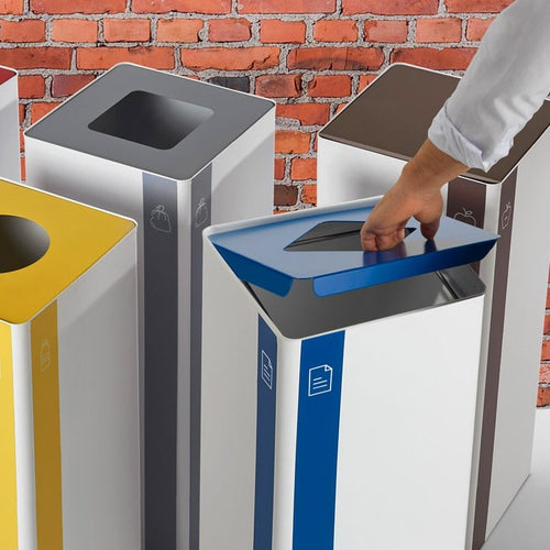Rexite Unix 40 Litres Recycling Bin w Coloured Lid | Panik Design