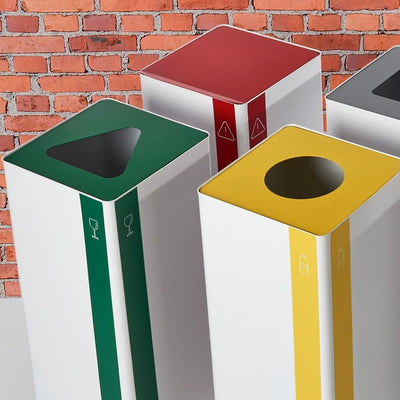 Rexite Unix 40 Litres Recycling Bin w Coloured Lid | Panik Design